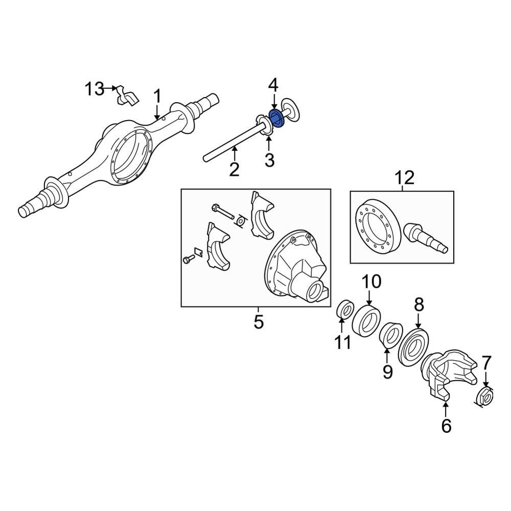 Ford OE F81Z1A124AA - Rear Axle Nut