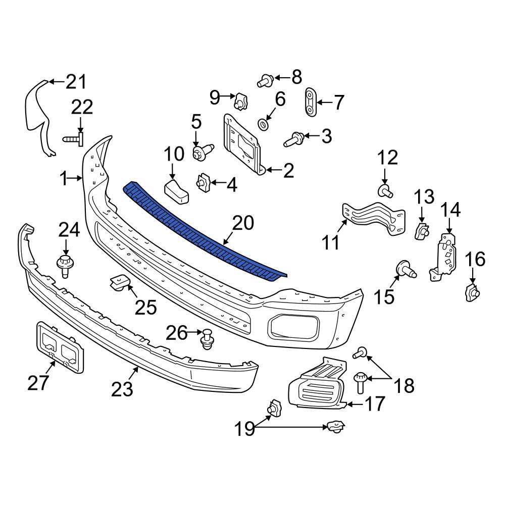 Ford OE BC3Z17C829BA - Front Bumper Step Pad