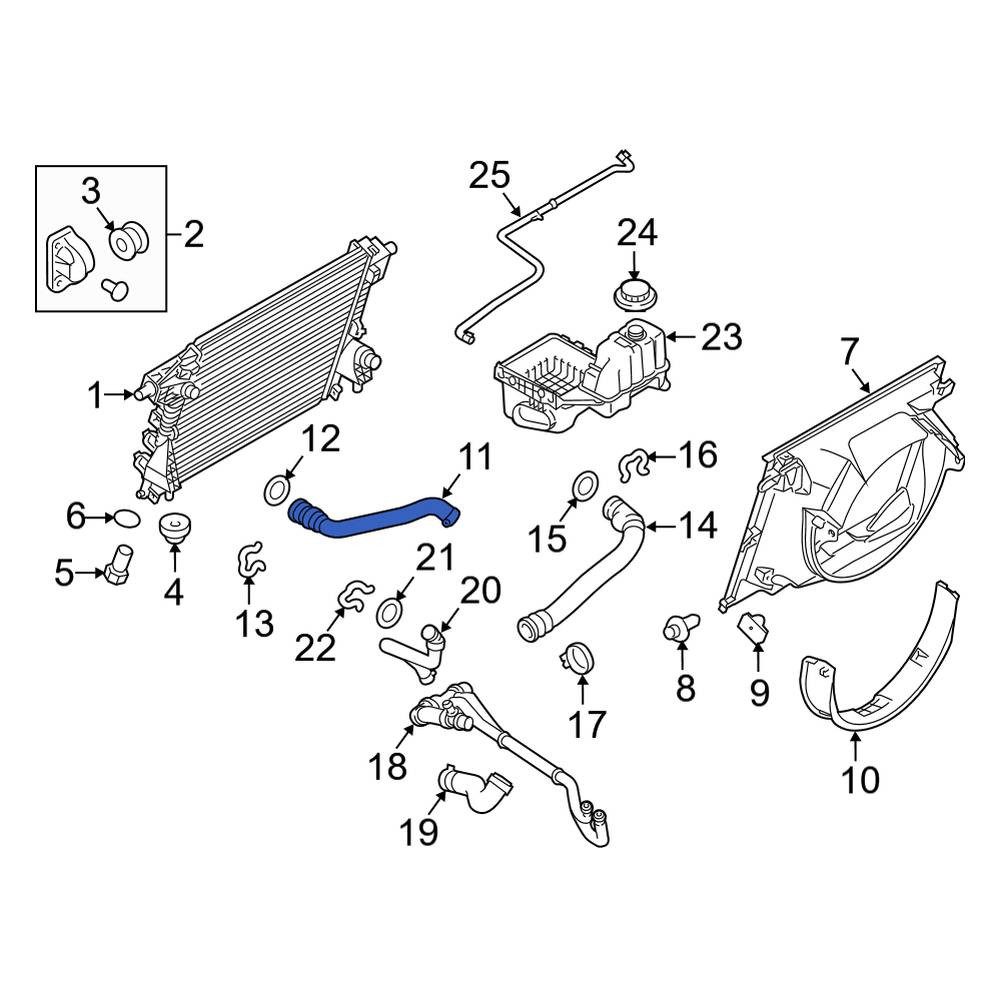 Ford OE BC3Z8260E - Upper Radiator Coolant Hose
