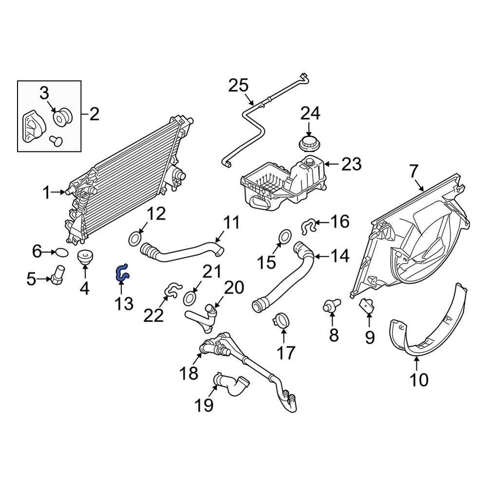 Ford OE 8C3Z8W287B - Engine Coolant Pipe Clamp