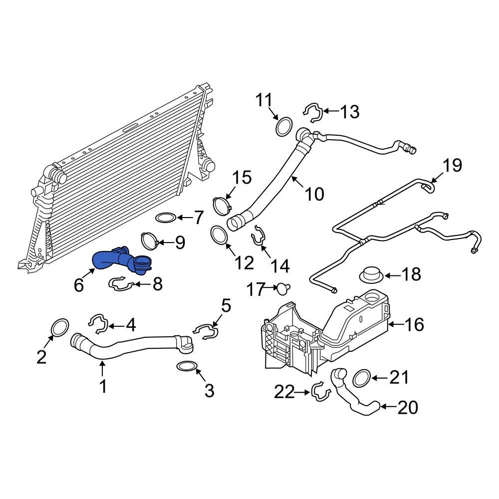 Ford OE BC3Z8286M - Lower Radiator Coolant Hose