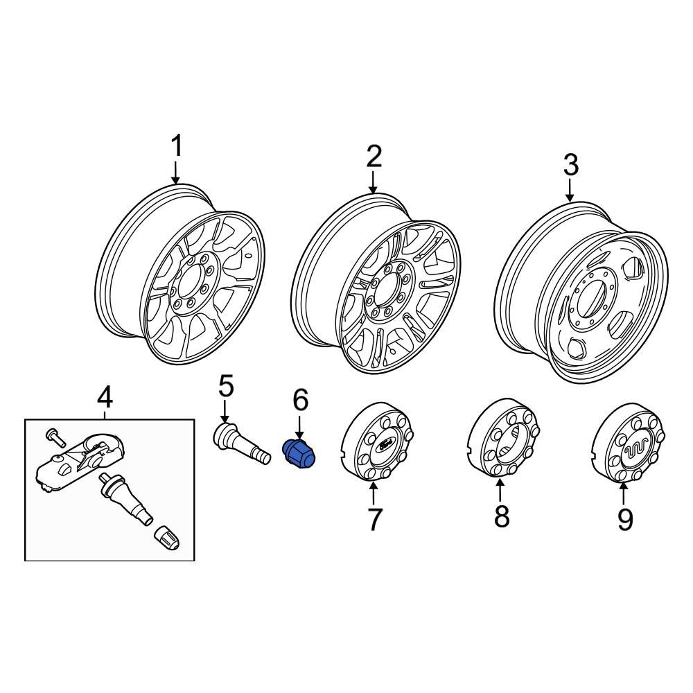 Ford OE 5C3Z1012AA - Wheel Lug Nut