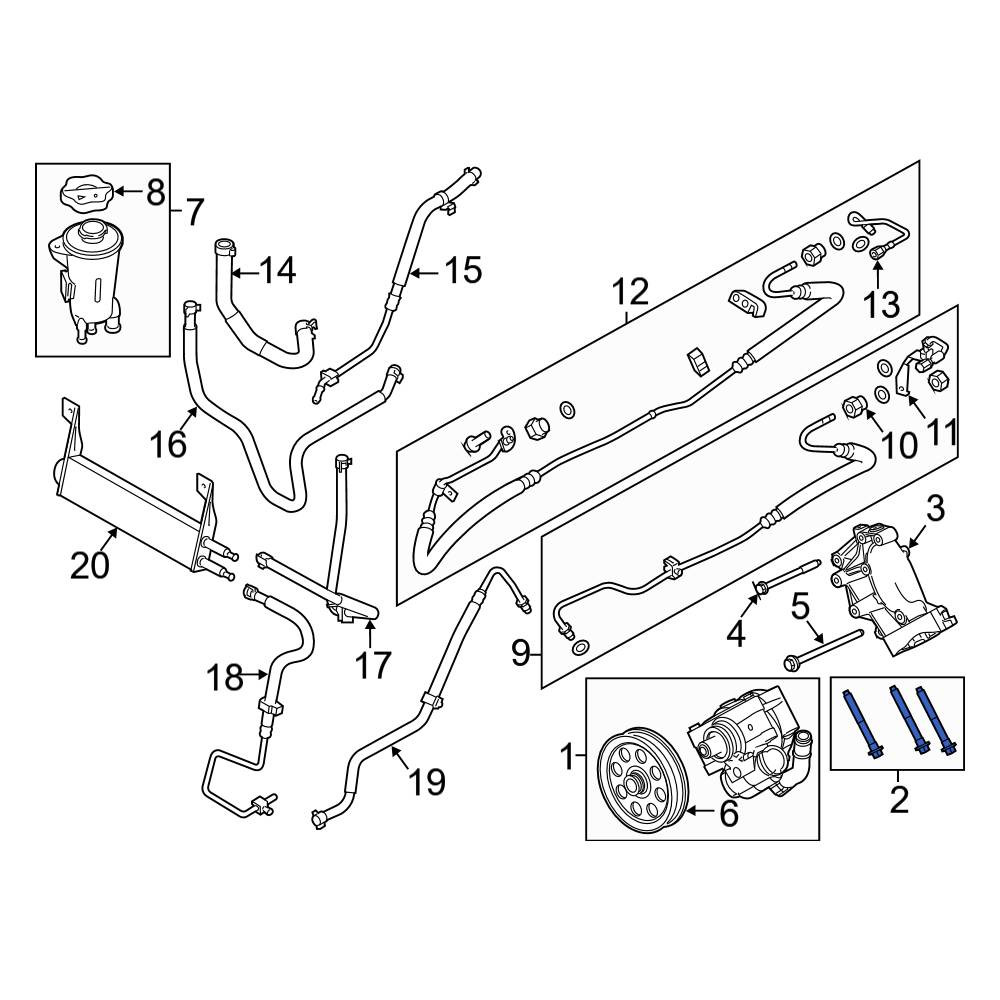 Ford OE W715068S437 - Power Steering Pump Mounting Bolt