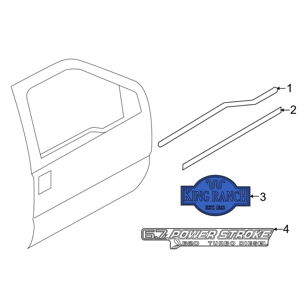 Ford OE BC3Z2542528A - Rear Tailgate Emblem