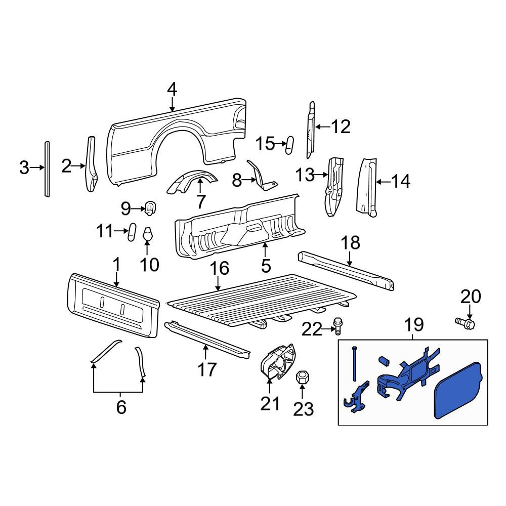 Ford OE BC3Z99405A26A - Rear Fuel Filler Door