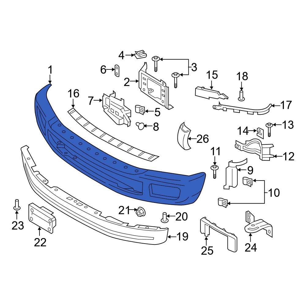Ford OE HC3Z17757E - Front Bumper Face Bar