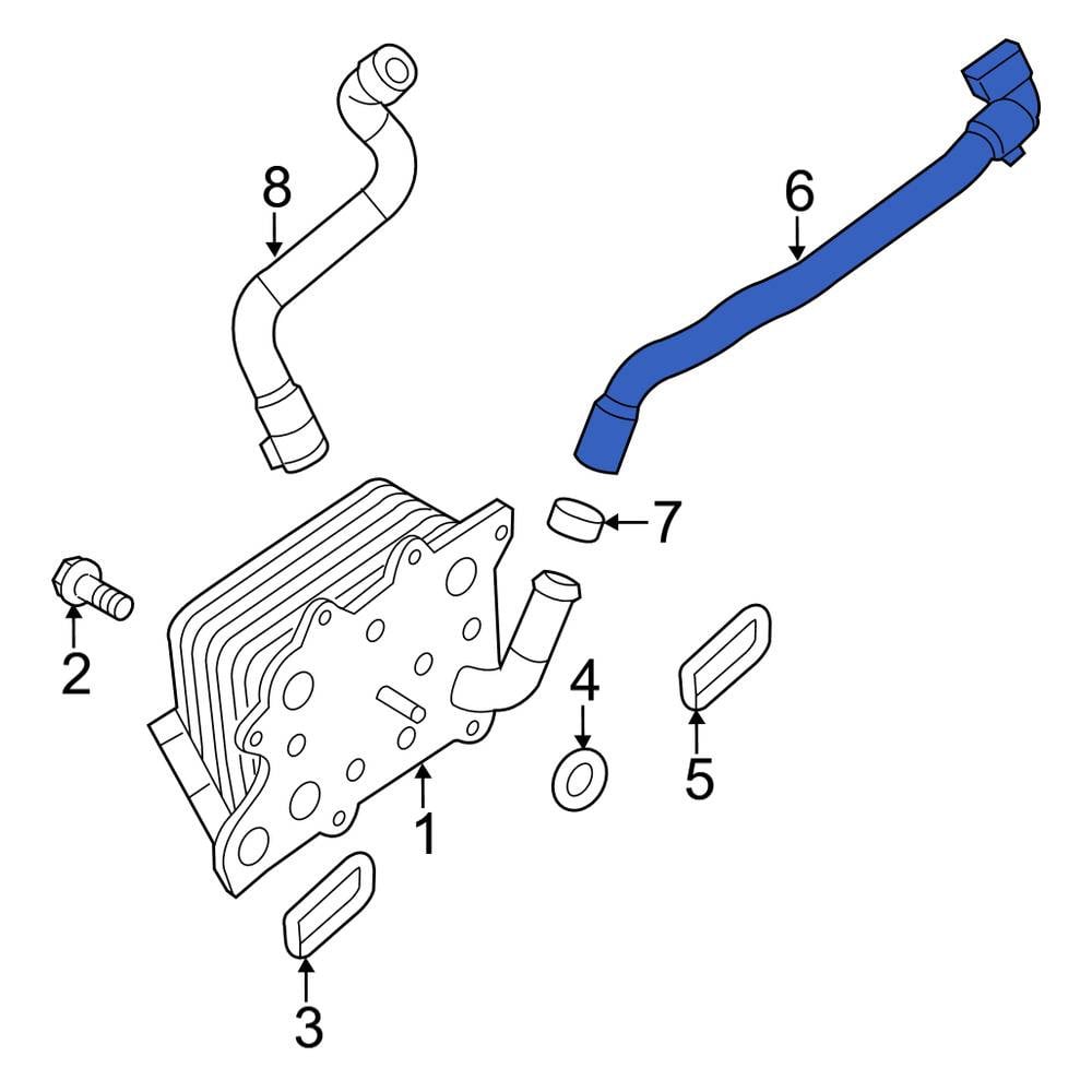 Ford OE HC3Z6B850B - Engine Oil Cooler Line