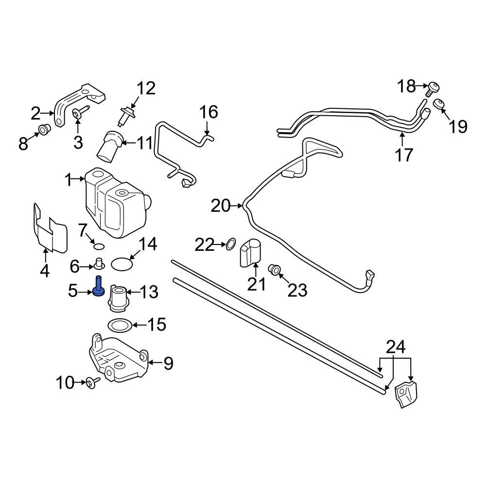 Ford OE W718772S439 - Lower Suspension Shock Absorber Bolt