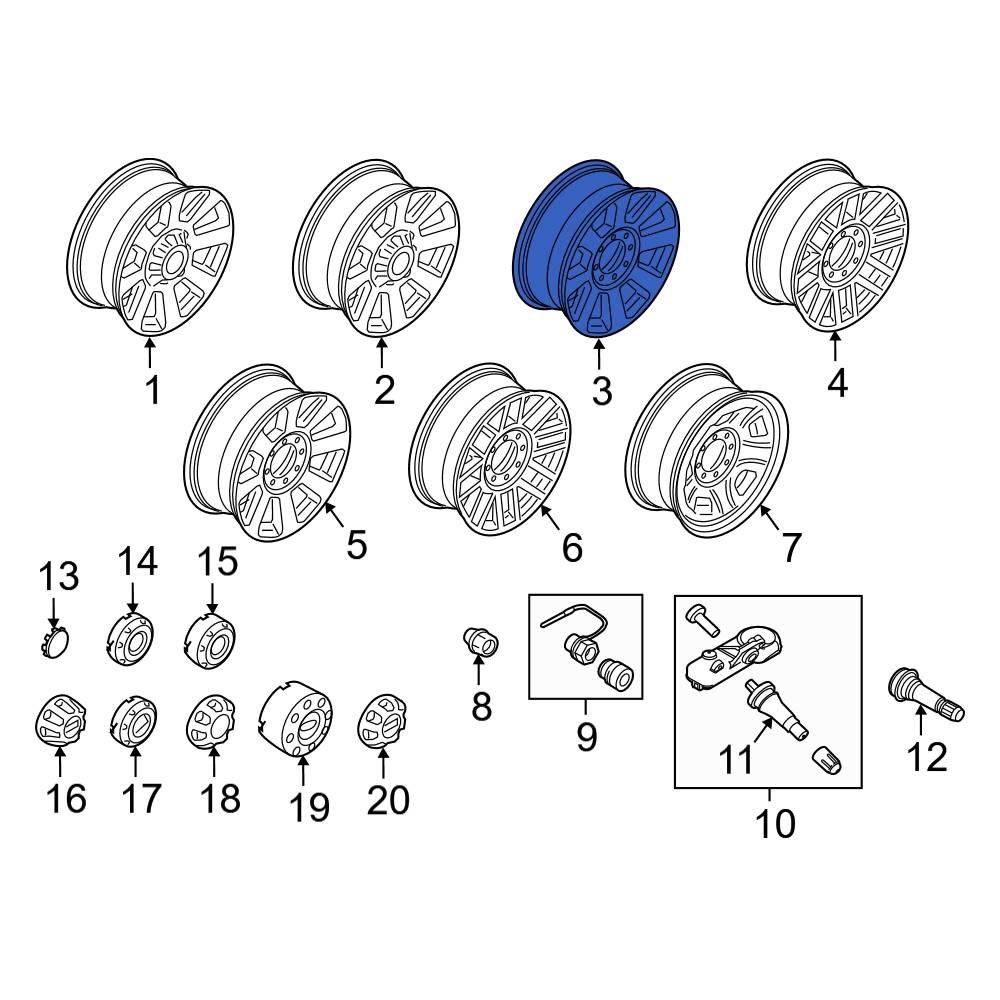 Ford OE HC3Z1007J - Wheel