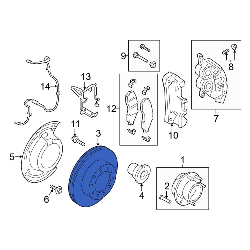 Ford OE PC3Z1125B - Front Disc Brake Rotor