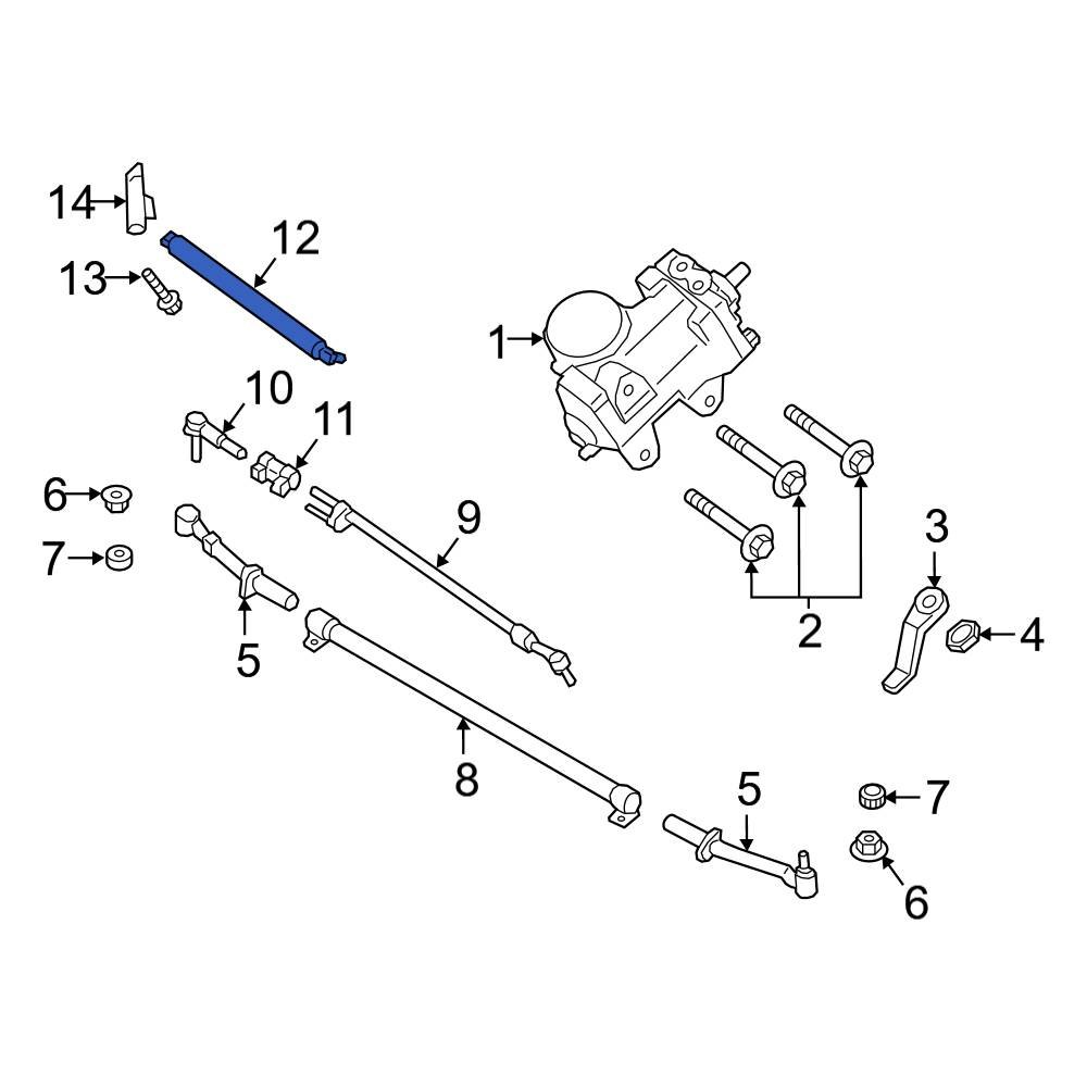 Ford OE KC3Z3E651G - Front Steering Damper