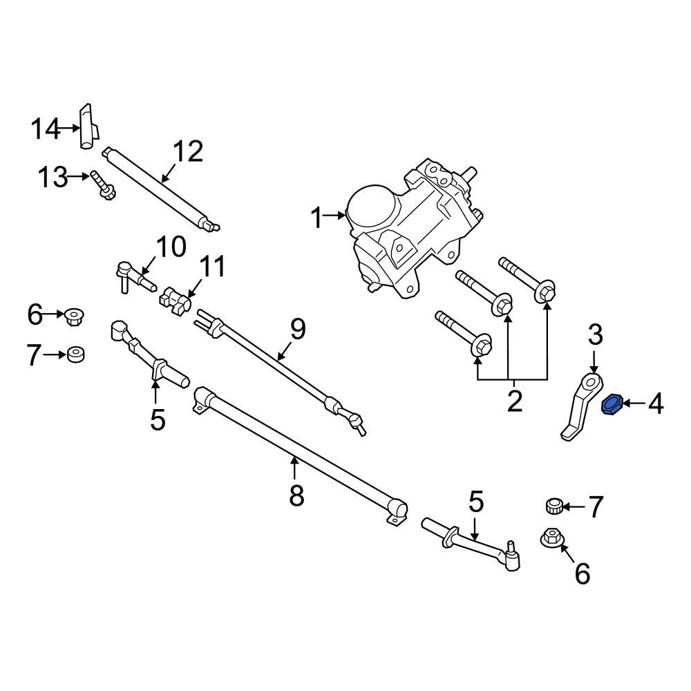 Ford OE W709296S441 - Steering Pitman Arm Nut