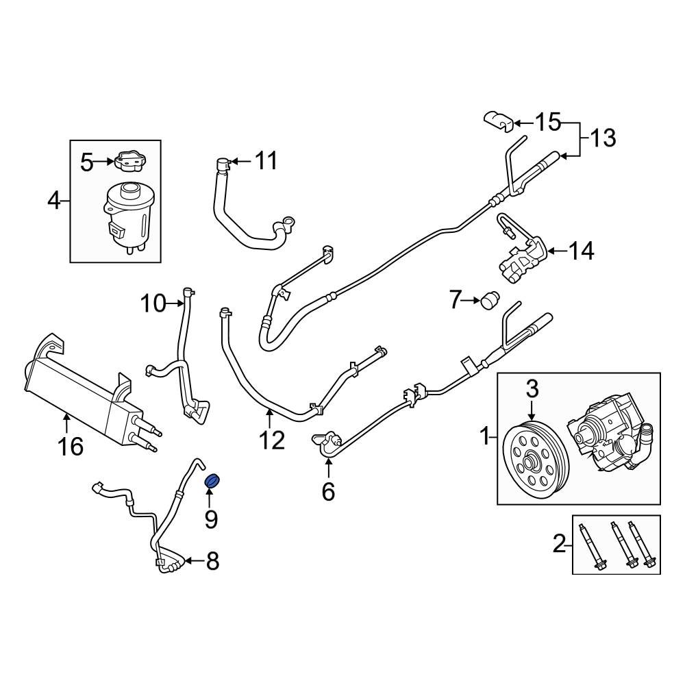 Ford OE N808209S - Power Steering Hose O-Ring