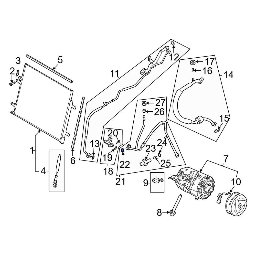 Ford OE DS7Z19B596A - Lower A/C Refrigerant Line Seal Kit