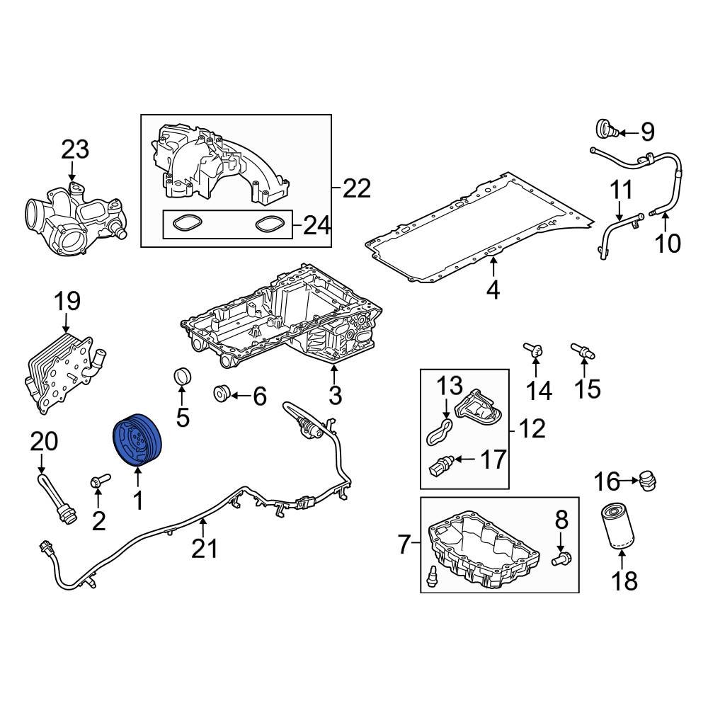 Ford OE PC3Z6312A - Engine Crankshaft Pulley