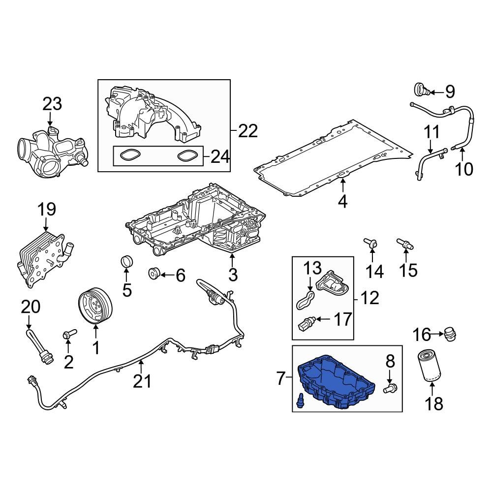 Ford OE BC3Z6695B - Lower Engine Oil Pan