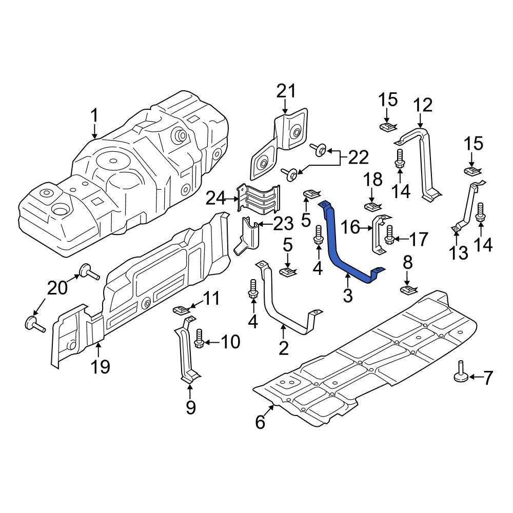 Ford OE HC3Z9054G - Rear Fuel Tank Strap