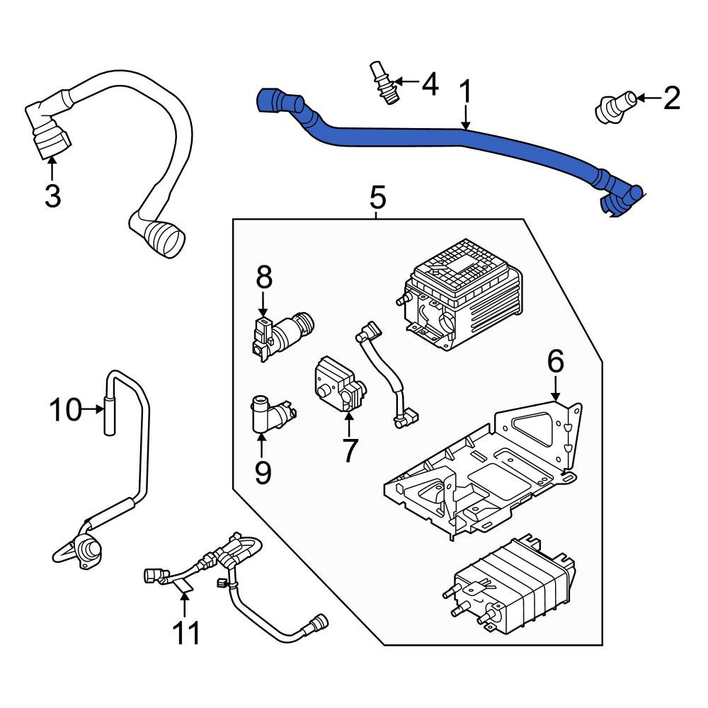 Ford OE LC3Z6758A - PCV Valve Hose