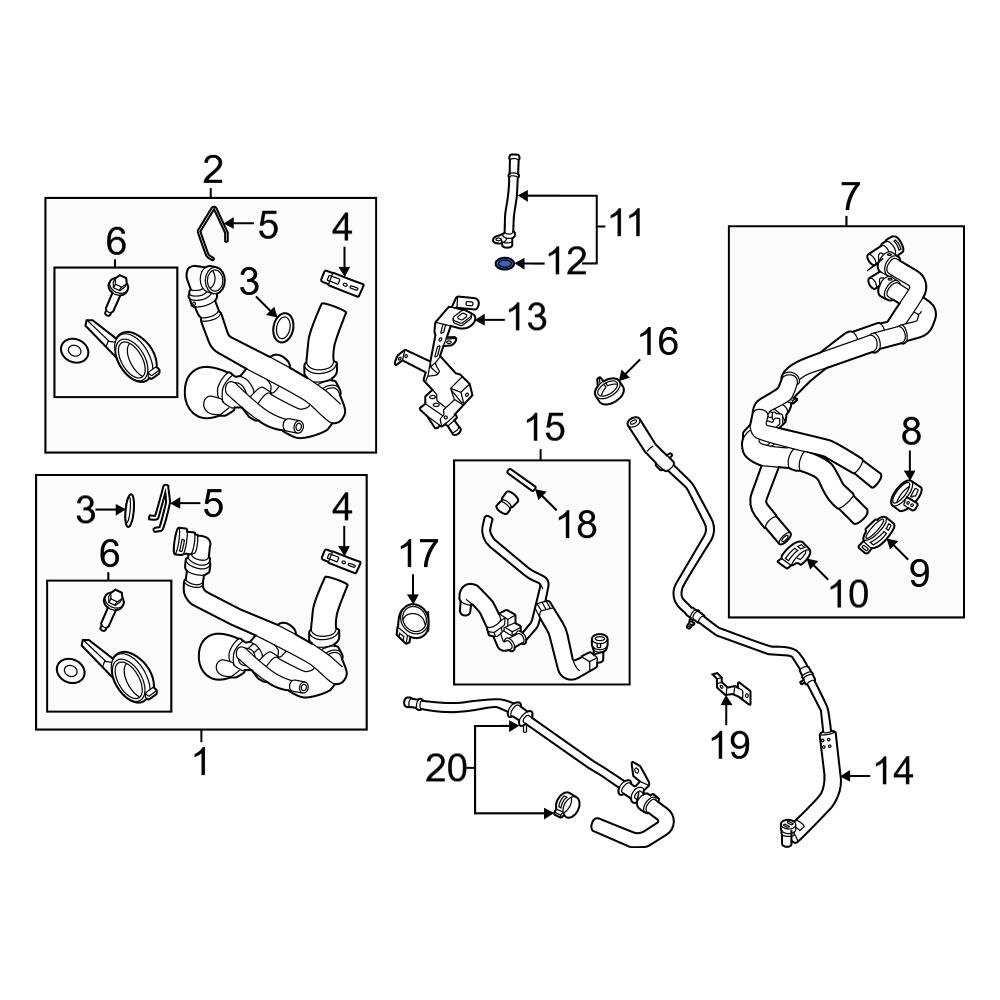 Ford OE AC3Z8527A - Radiator Coolant Hose O-Ring