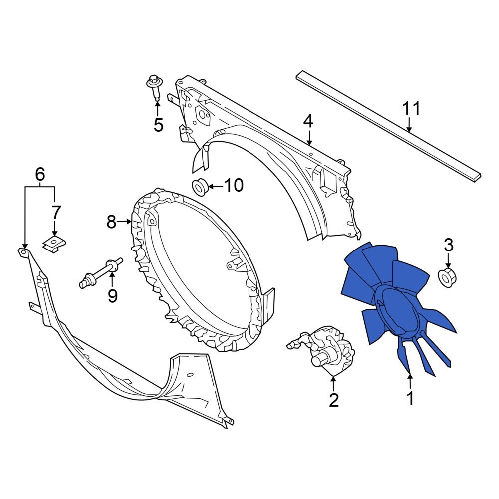 Ford OE BC3Z8600B - Engine Cooling Fan Clutch Blade