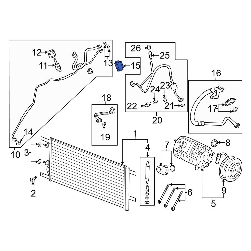 Ford OE PC3Z19849A - A/C Expansion Valve