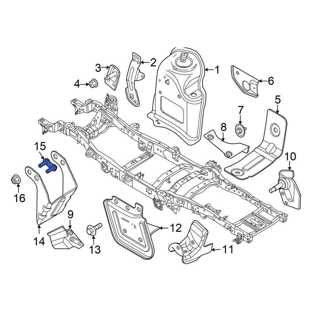 Ford OE W714631S439 - Frame Rail Bolt