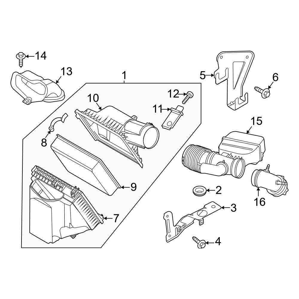 Ford OE PC3Z9600B - Air Filter and Housing Assembly