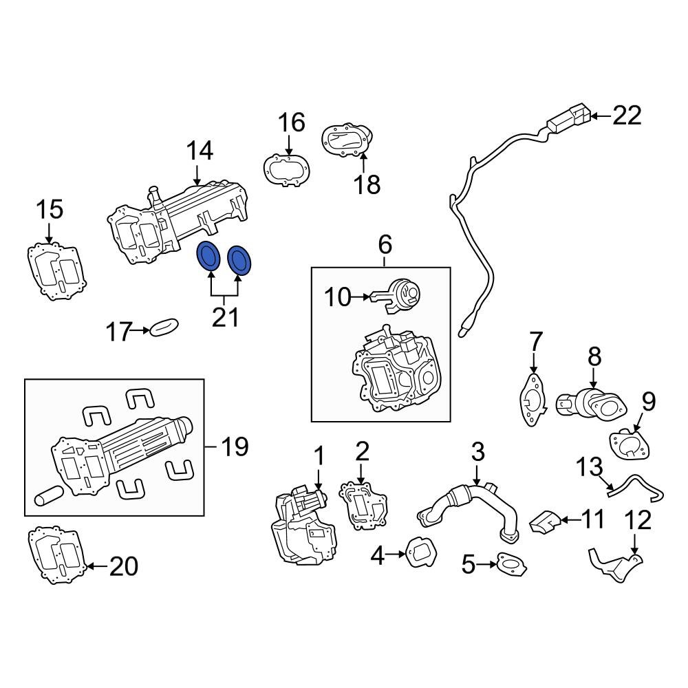 Ford OE HC3Z8527A - Exhaust Gas Recirculation (EGR) Cooler Seal