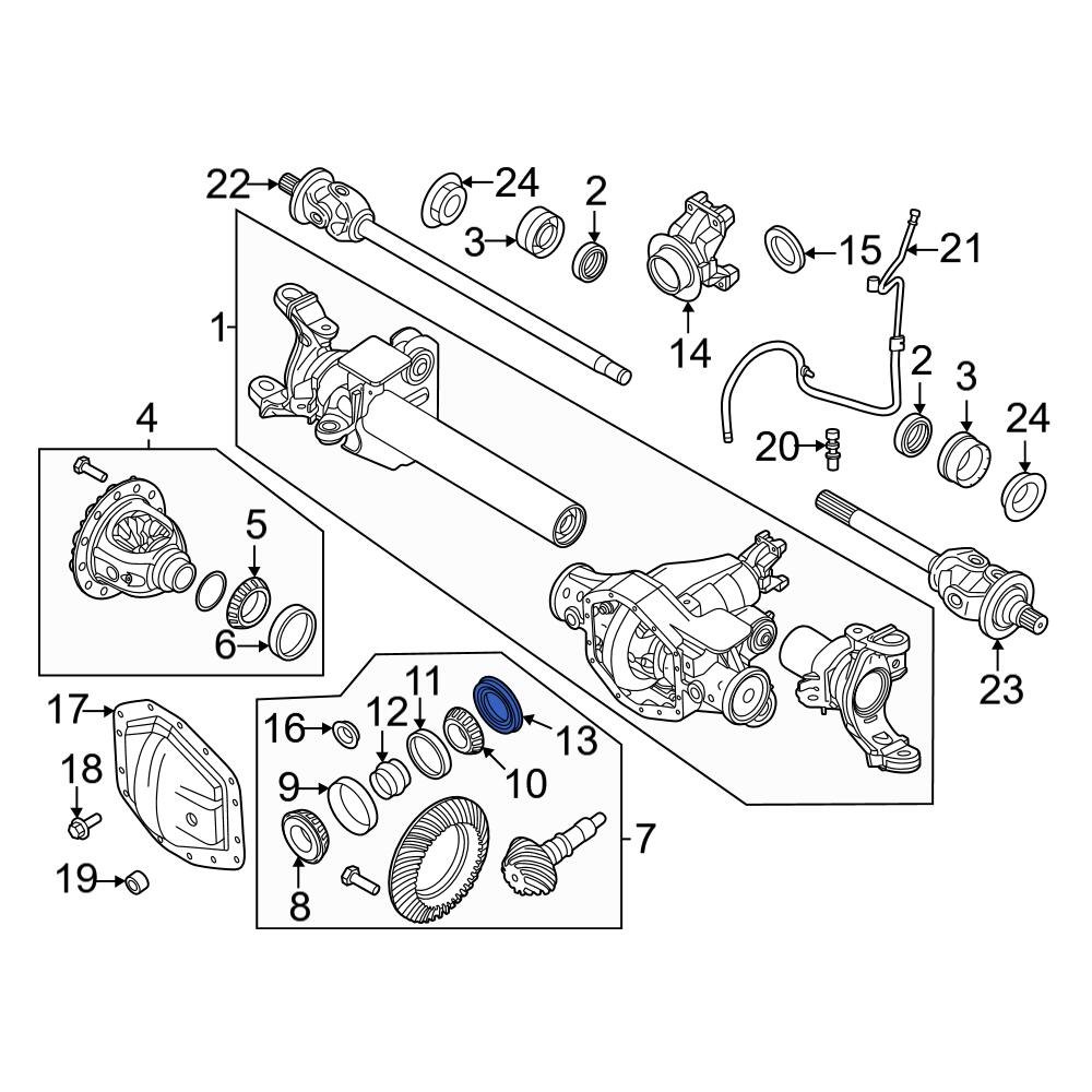 Ford OE KB3Z4676A - Front Differential Pinion Seal
