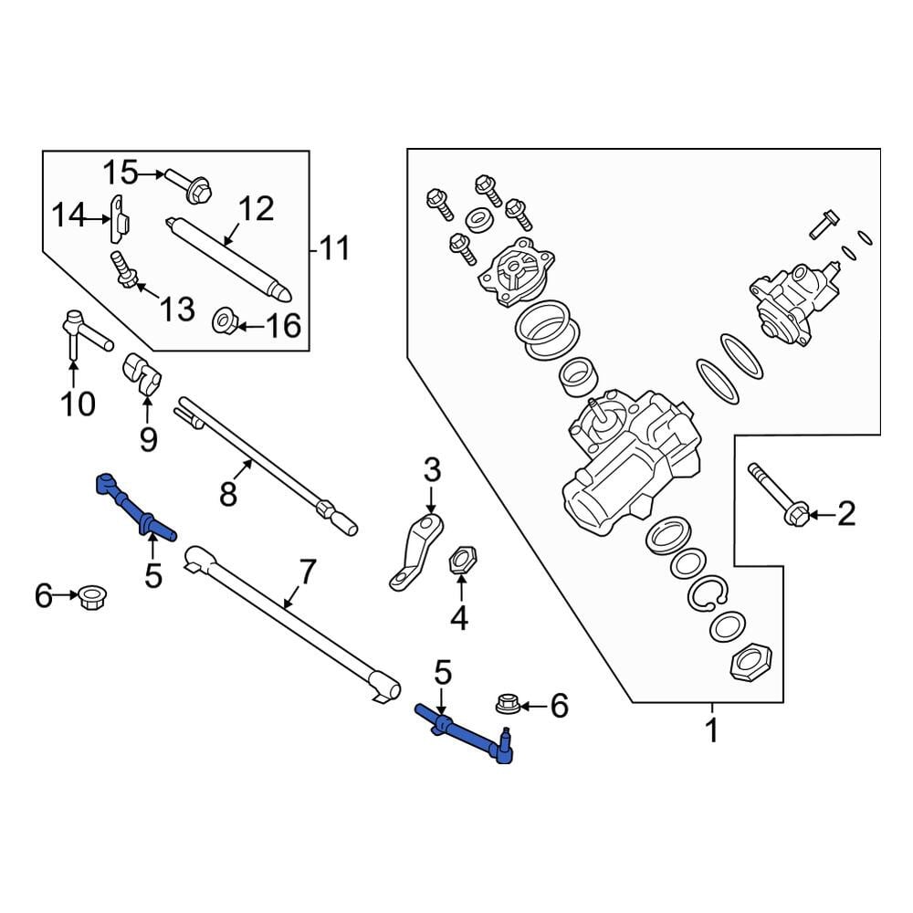 Ford OE PC3Z3A131C - Front Right Outer Steering Tie Rod End