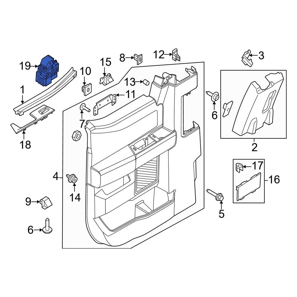 Ford OE ML3Z14529BC - Rear Door Window Switch
