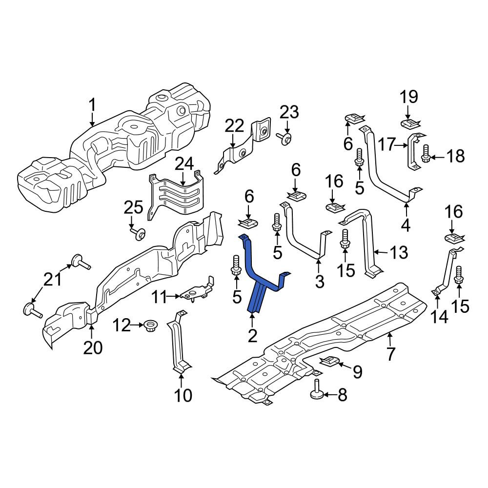 Ford OE HC3Z9054JJ - Front Fuel Tank Strap