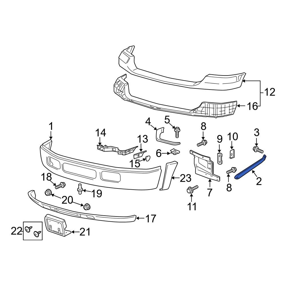 Ford OE 5C3Z17754AA - Right Outer Bumper Face Bar Bracket