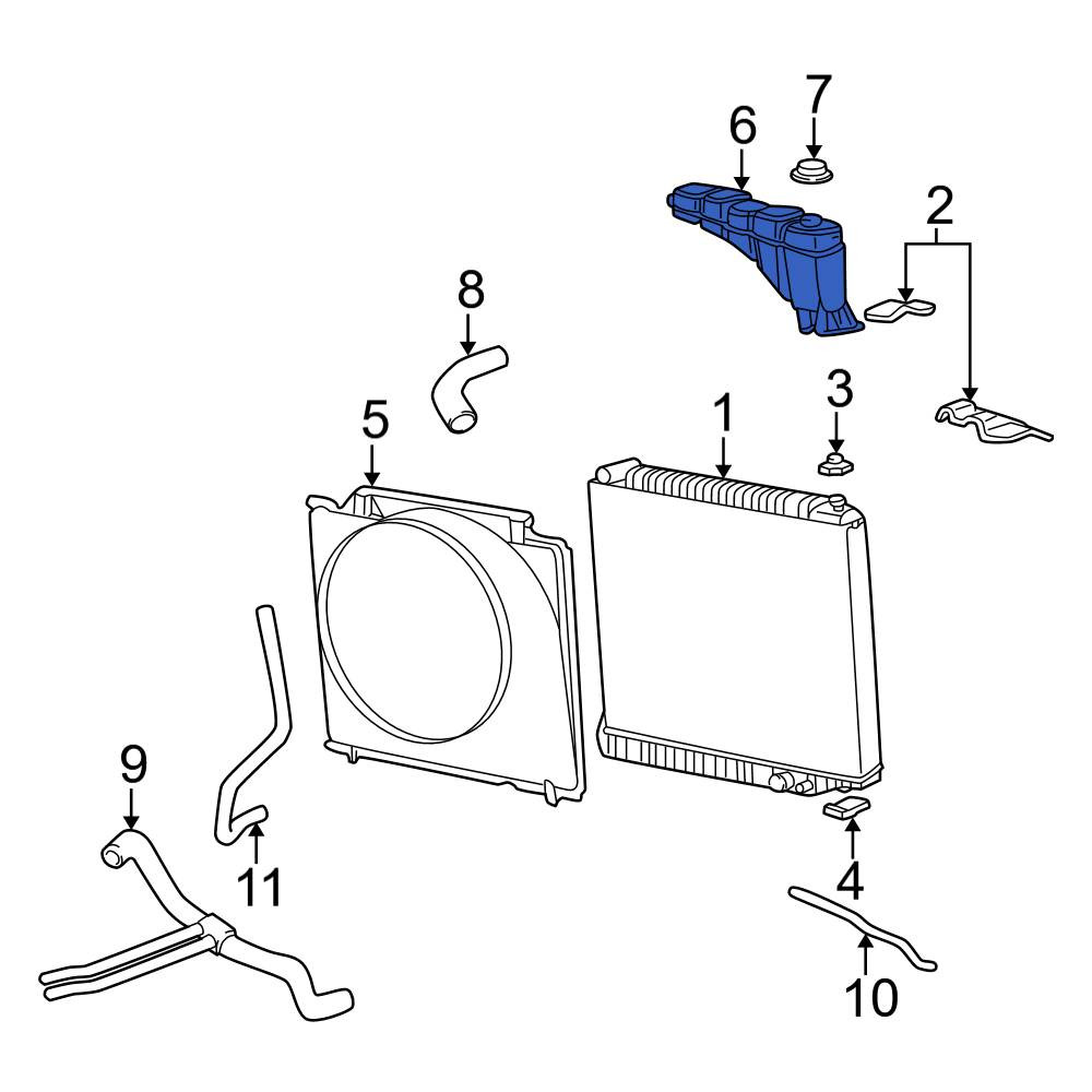 Ford OE 6C3Z8A080B - Engine Coolant Reservoir