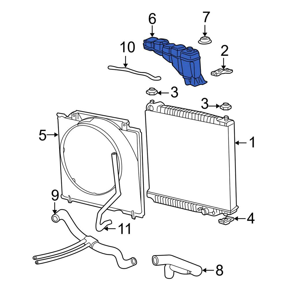 Ford OE 6C3Z8A080B - Engine Coolant Reservoir