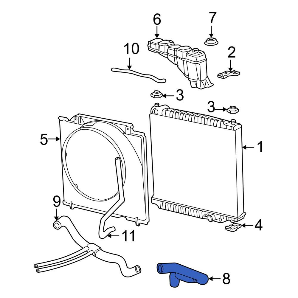 Ford OE F81Z8260CA - Upper Radiator Coolant Hose