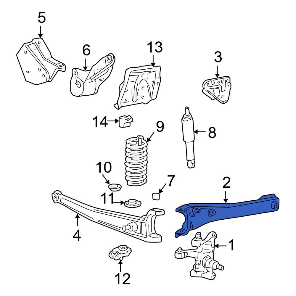 Ford OE 7C3Z3A360D - Front Right Radius Arm
