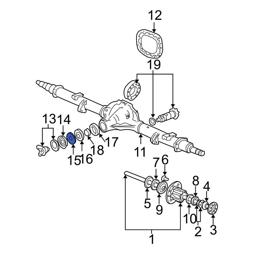 Ford OE D5AZ4670A - Rear Differential Drive Pinion Oil Deflector