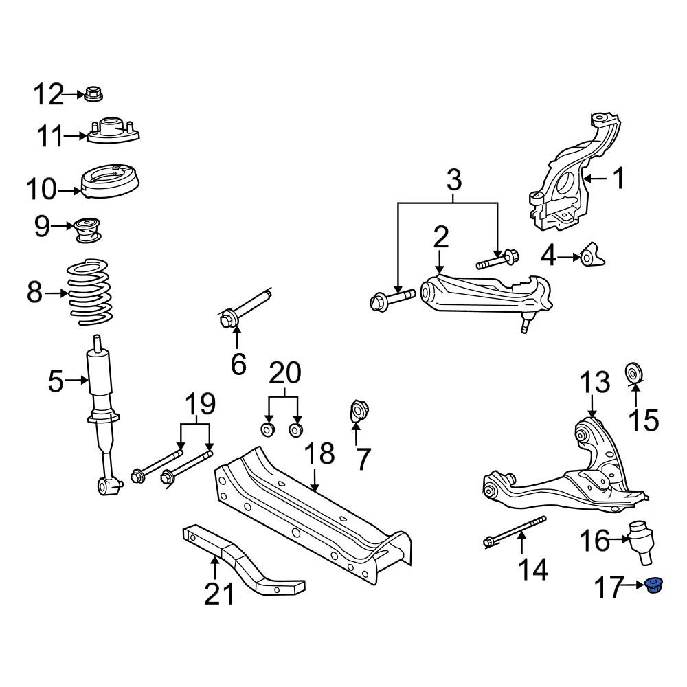 Ford OE W714890S440 - Suspension Control Arm Nut