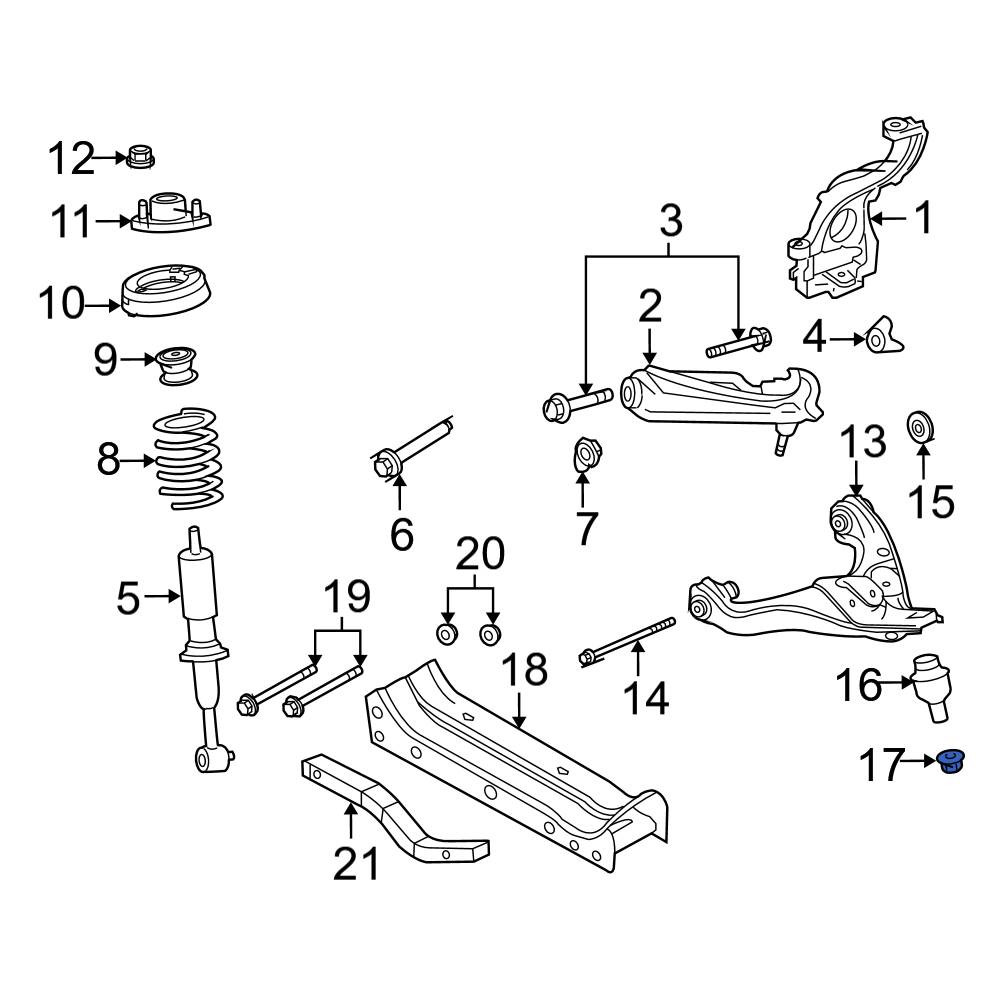 Ford OE W714890S440 - Suspension Control Arm Nut