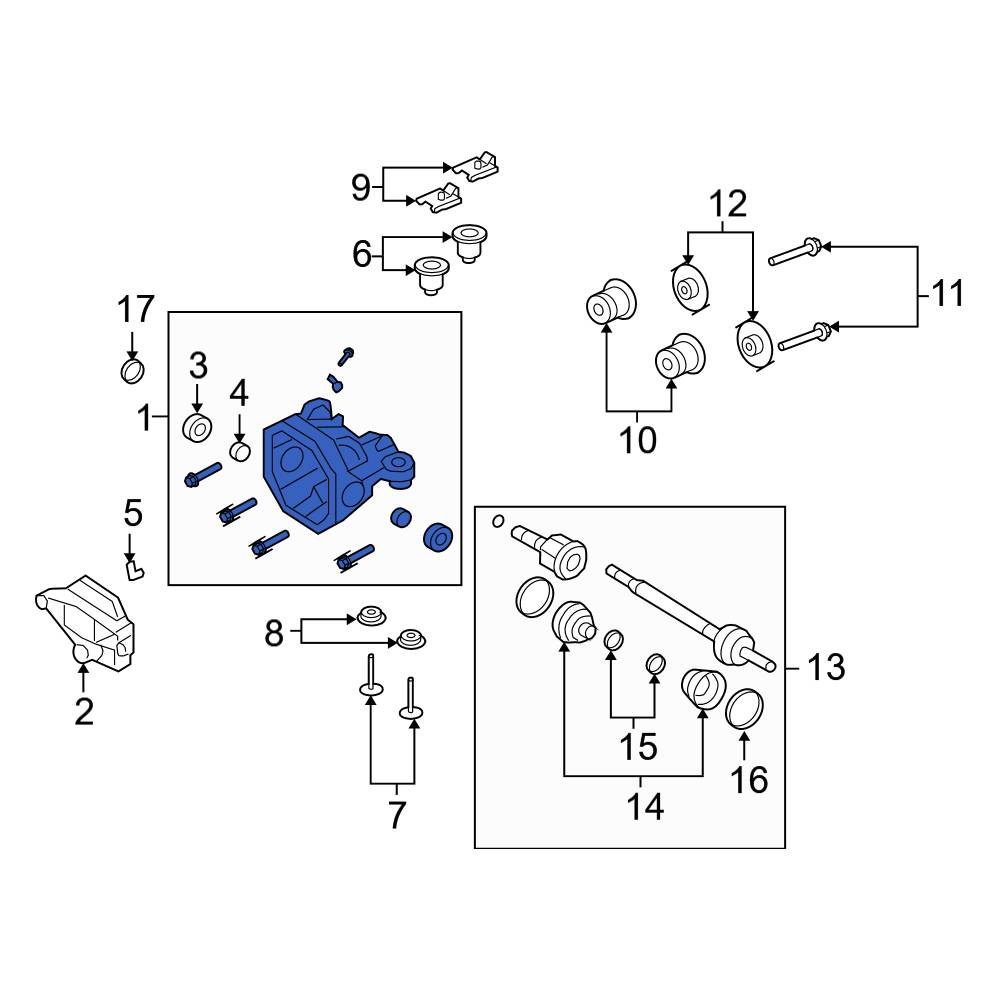 Ford OE 7L2Z4010A - Rear Differential Housing