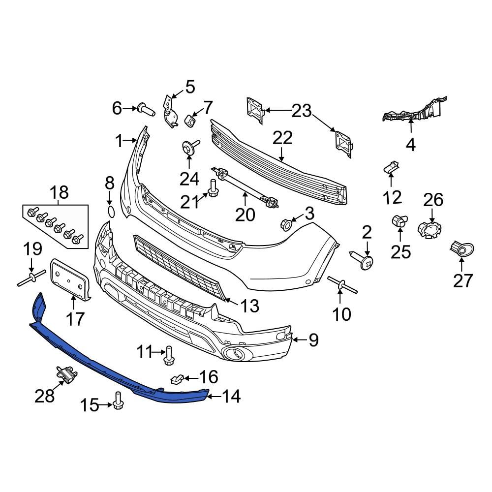 Ford OE BB5Z17626BB - Front Valance Panel