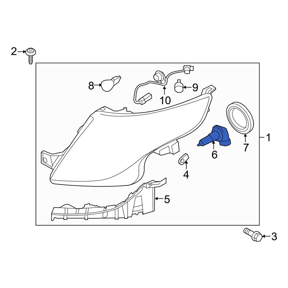 Ford OE DB5Z13N021B - Front Headlight Bulb