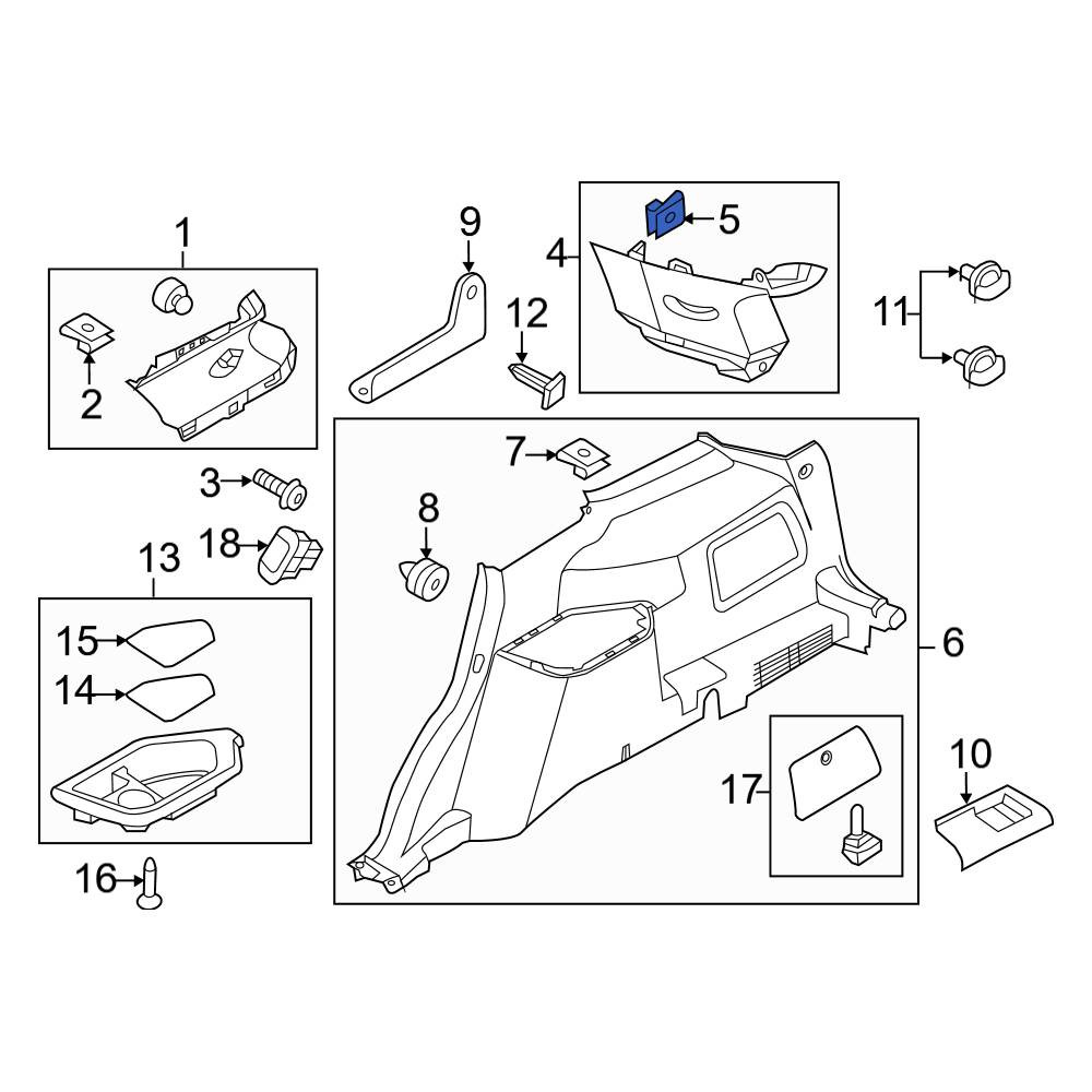 Ford OE W710338S900 - Liftgate Trim Cover Clip