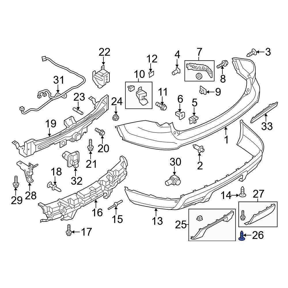 Ford OE W706676S300 - Bumper Cover Retainer