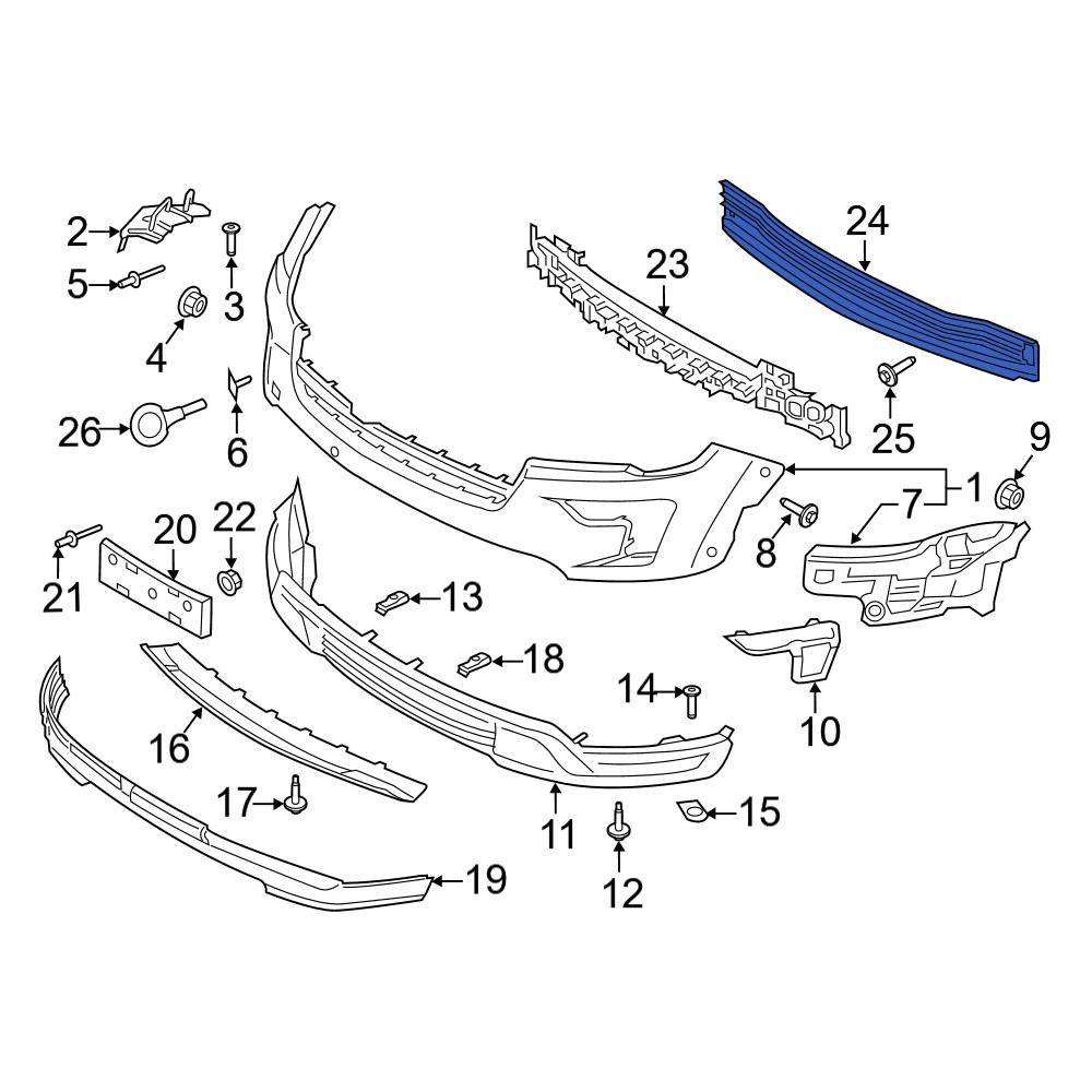 Ford OE FB5Z17757A - Front Bumper Impact Bar