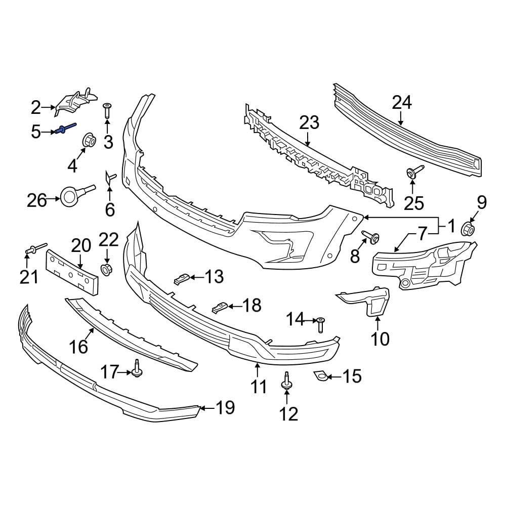 Ford OE W702852S300 - Bumper Cover Rivet