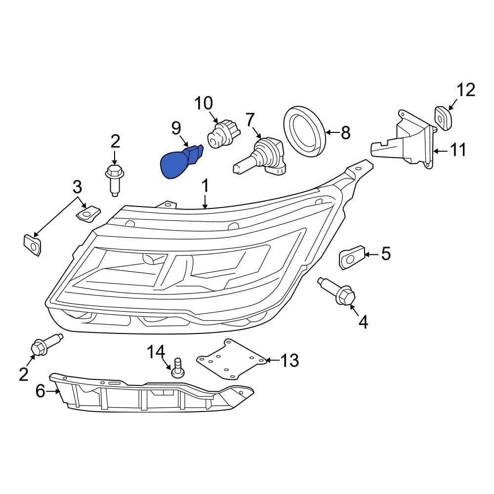 Ford OE FB5Z13466AA - Front Turn Signal Light Bulb