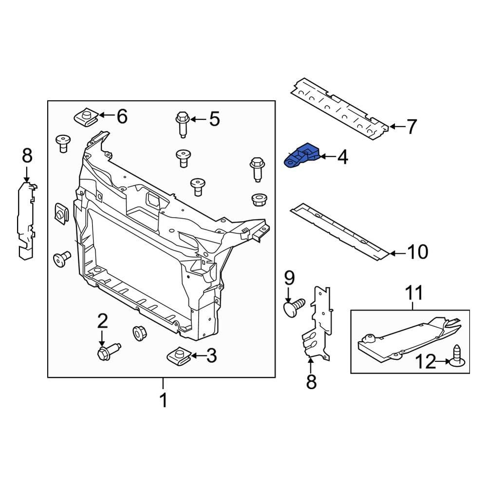 Ford OE AG1Z8A193A - Radiator Support Bracket