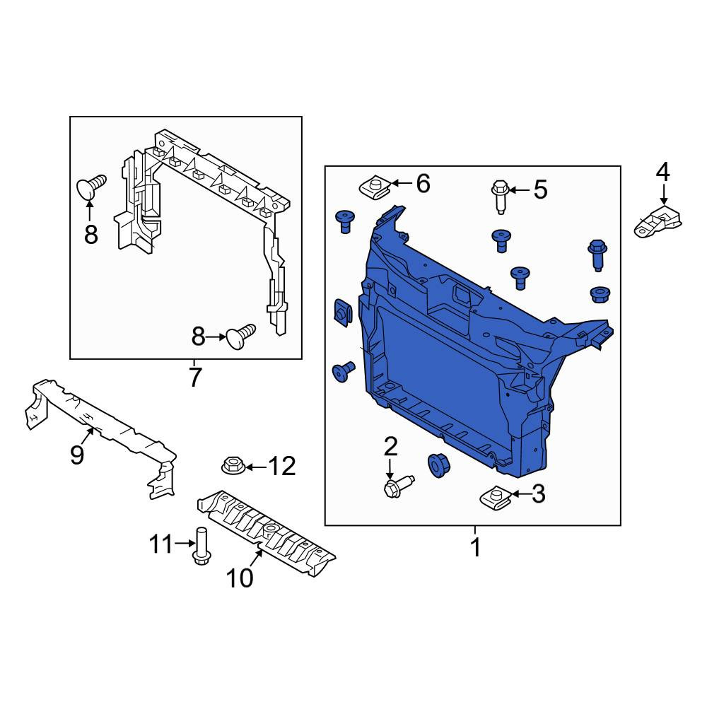 Ford OE FB5Z16138B - Front Radiator Support Panel